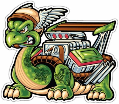 Funny V8 Engine Turtle Speed Racing Car Bumper Window Sticker Decal 5 ...