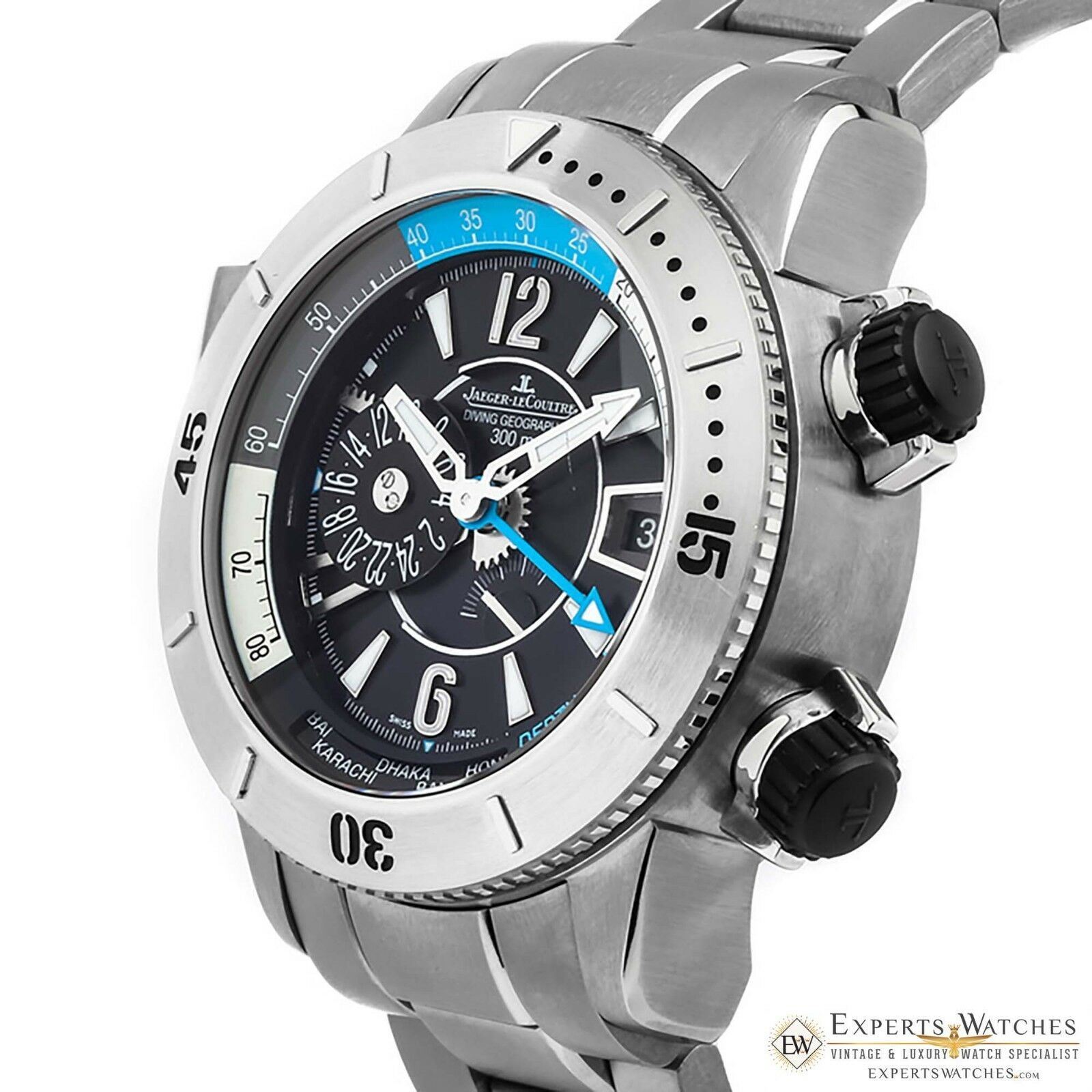 JAEGER LeCOULTRE Master Compressor Titanium Diving PRO Geographic GMT ...