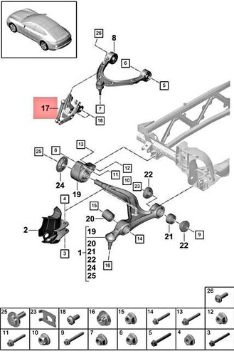 Genuine PORSCHE Panamera 971 97A 97B 97C Level Sensor Left 971616213C ...