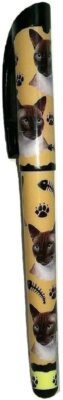 CAT PEN-SIAMESE -Easy Glide Gel Pen-Rubber Grip, Refillable, Shirt Clip ...