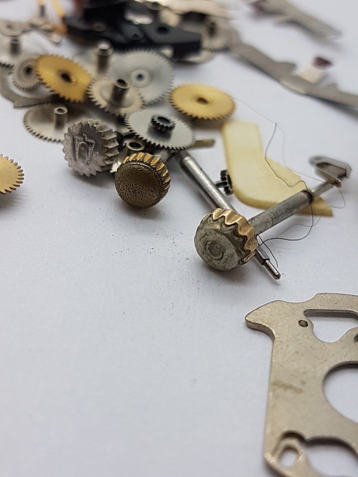 Assortment of Bulova Watch Parts Gaskets Disks Wheels Clasps Watch ...