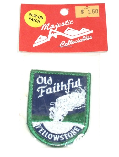 Vintage Patches Old Faithful Patch Yellowstone National Park Souvenir ...