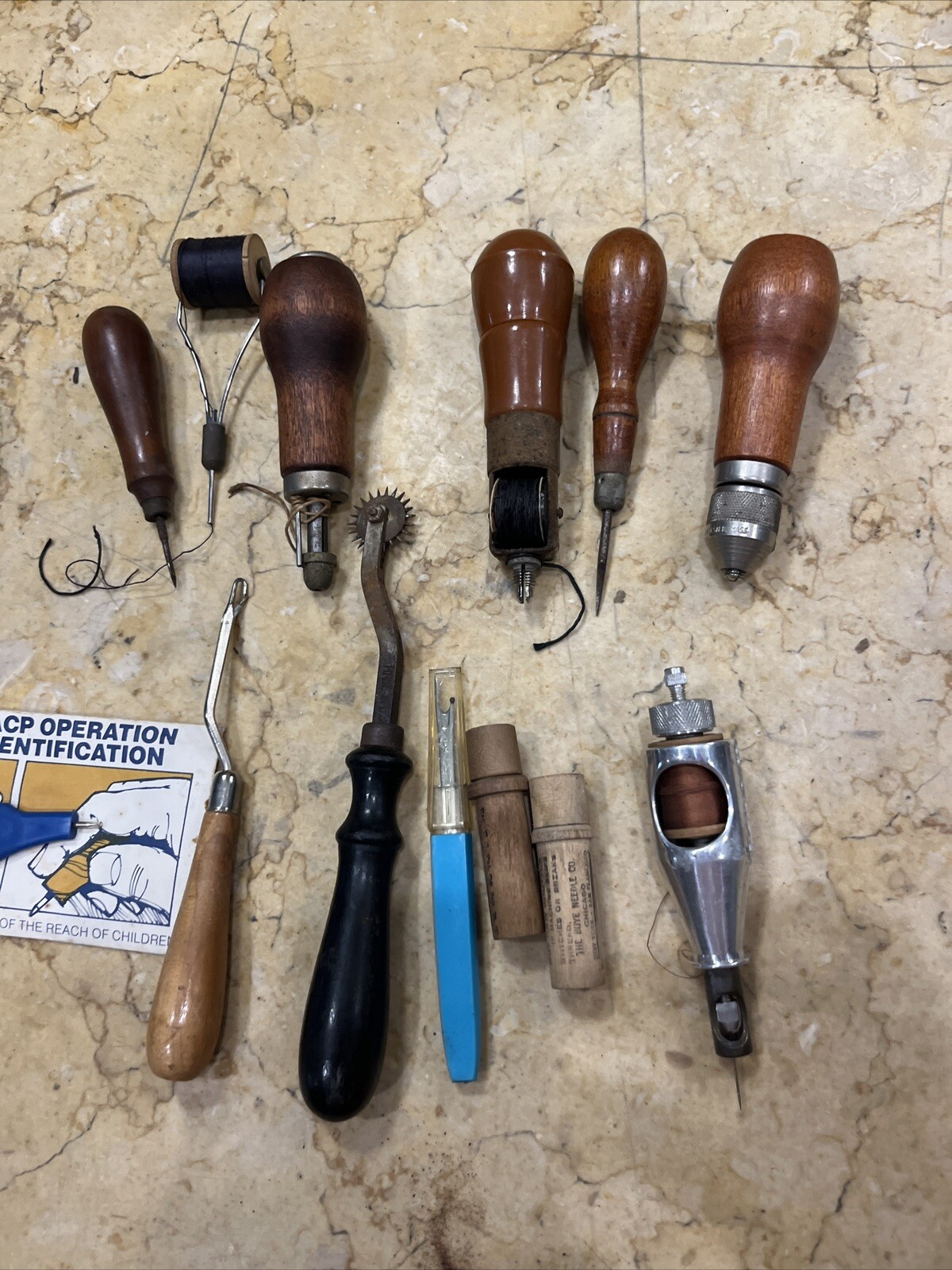 Vintage Leather Craft Tools Kit Stitching Sewing Toolings | eBay