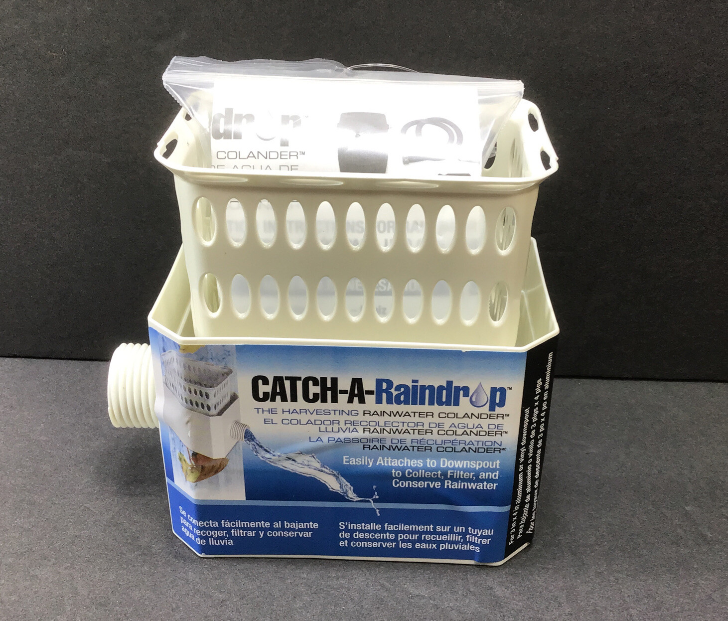 Flex-Drain 37043 Catch-A-Raindrop Rainwater Colander Kit, 3 x 4-Inch ...
