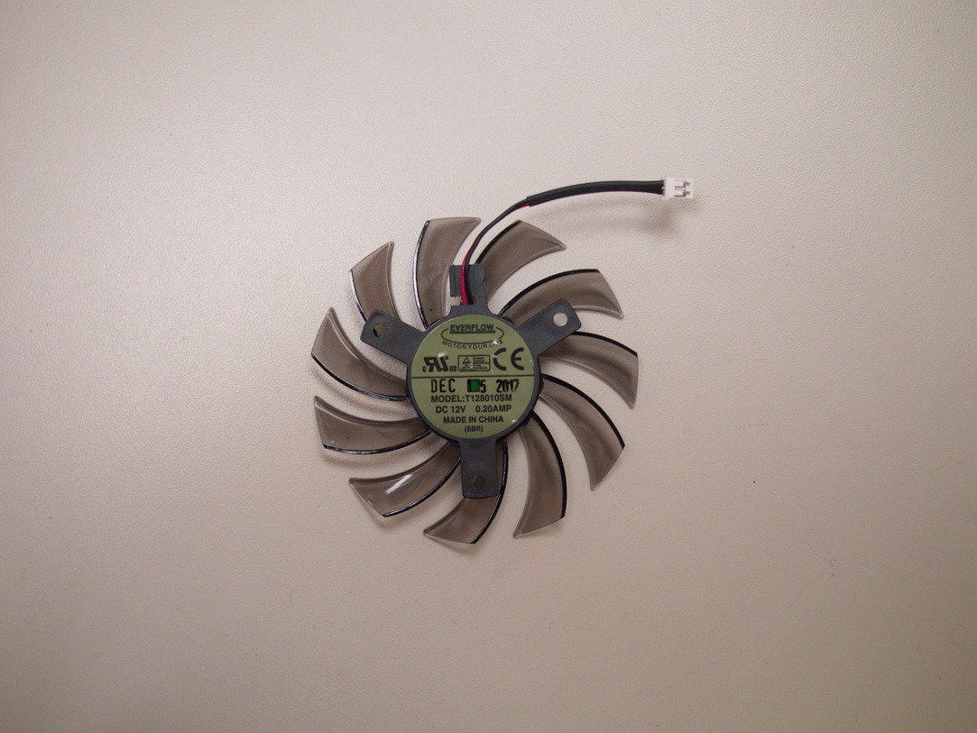 75mm 2 Pin Fan Nvidia GTX 460 Video Card Everflow T128010SM ...