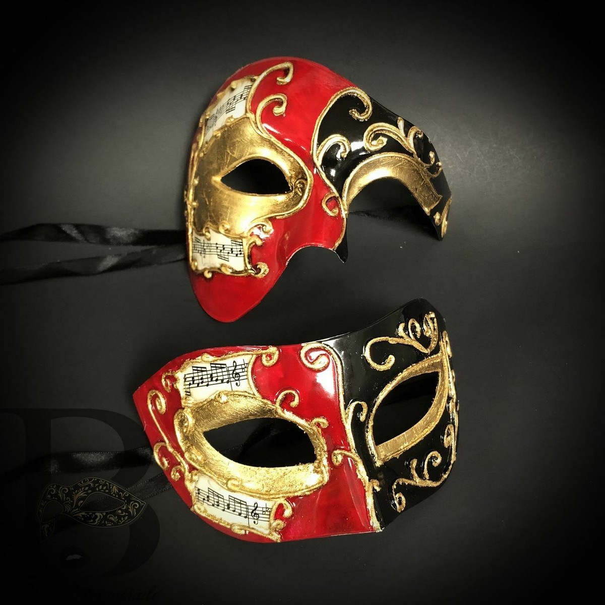 Red And Black Masquerade Masks For Women