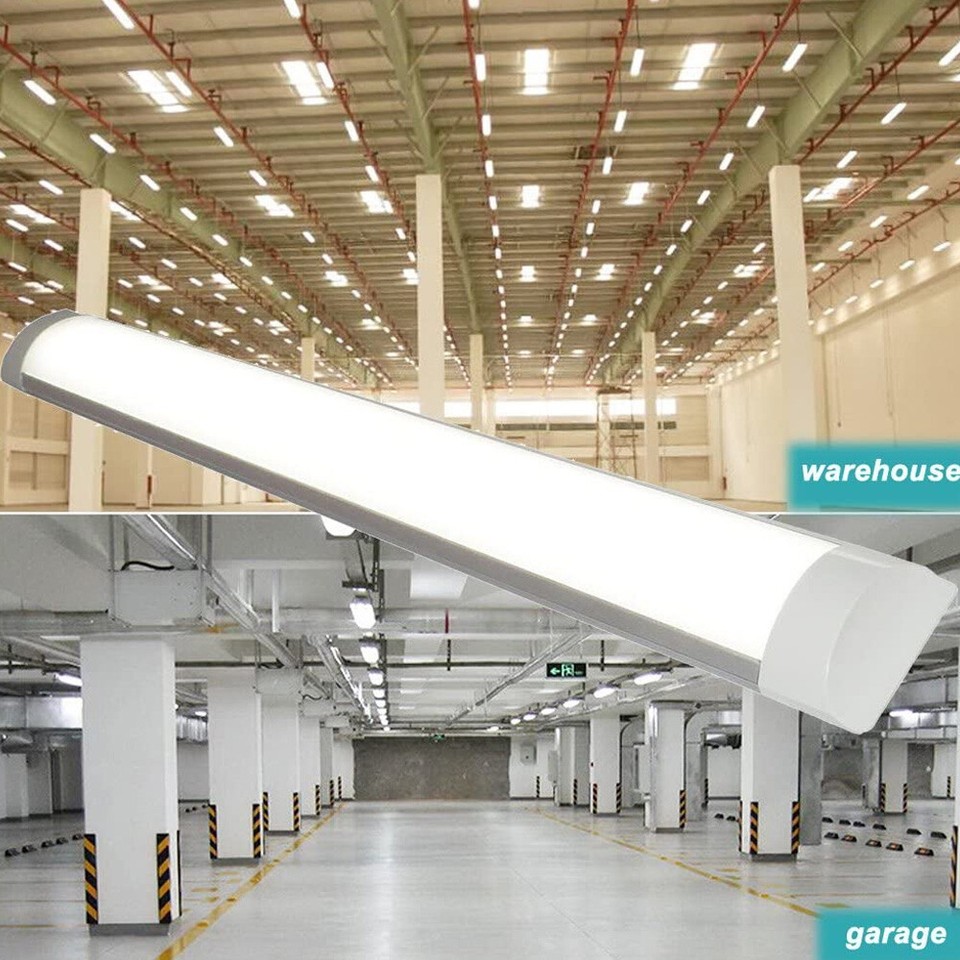 6FT LED Batten Tube Light Office Shop Warehouse Bar Garage Ceiling Lamp ...