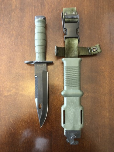 Ontario Knife Co M9 Bayonet & Sheath OD Green USGI Military Surplus ...