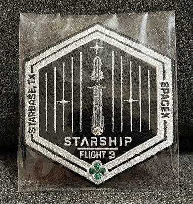 Authentic SpaceX Starship Flight 3 Mission Patch | eBay