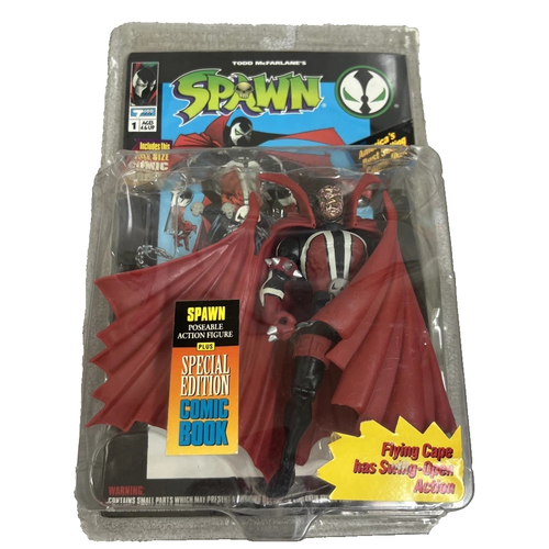 1994 Spawn Masked Flying Cape Action Figure Series 1 Comic Todd ...
