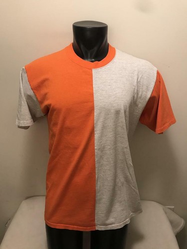 Vintage Crable Sportswear Split Color Orange/Gray Shirt Mens Medium ...
