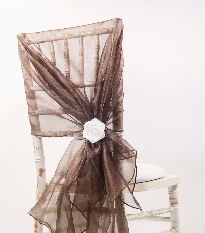 CHAIR COVER HOOD ORGANZA VARIOUS COLOURS WEDDING EVENT VENUE CHAIR ...