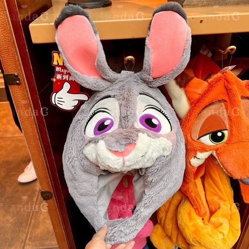 Disney authentic Zootopia Judy Rabbit Ear head hat soft cap disneyland ...