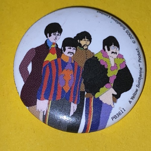 The Beatles Vintage Yellow Submarine Button Pin Badge 2.5cm | eBay