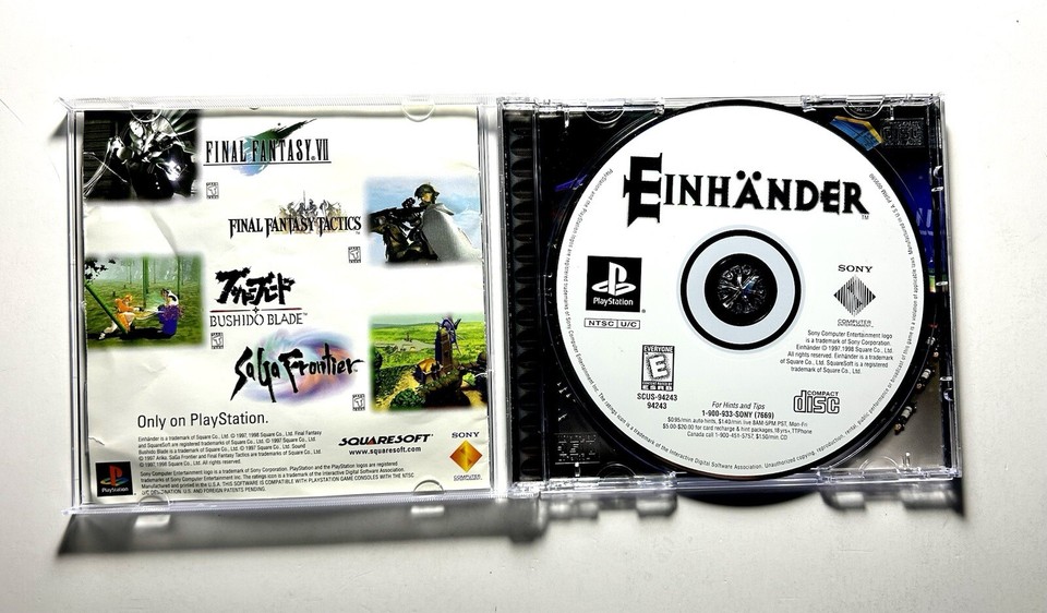 Einhander (PlayStation 1 PS1)Tested Works CIB Complete🔥Ships⚡️Fast ...