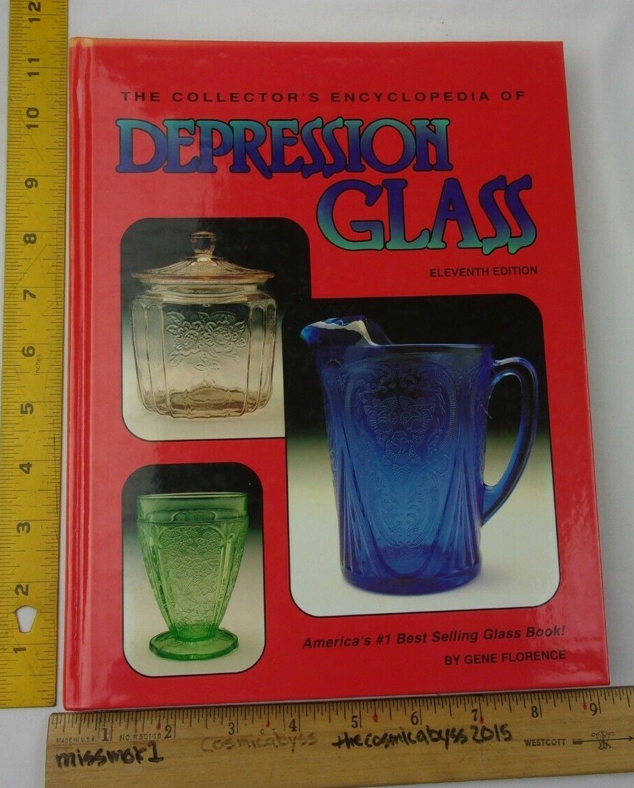 Depression Glass book glassware Hardcover price guide Gene Florence ...