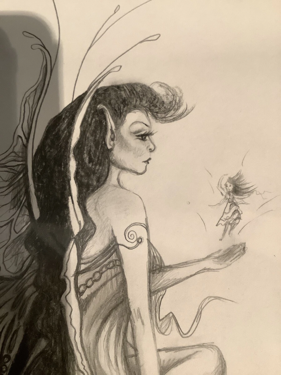 Pencil Drawing Of Fairies