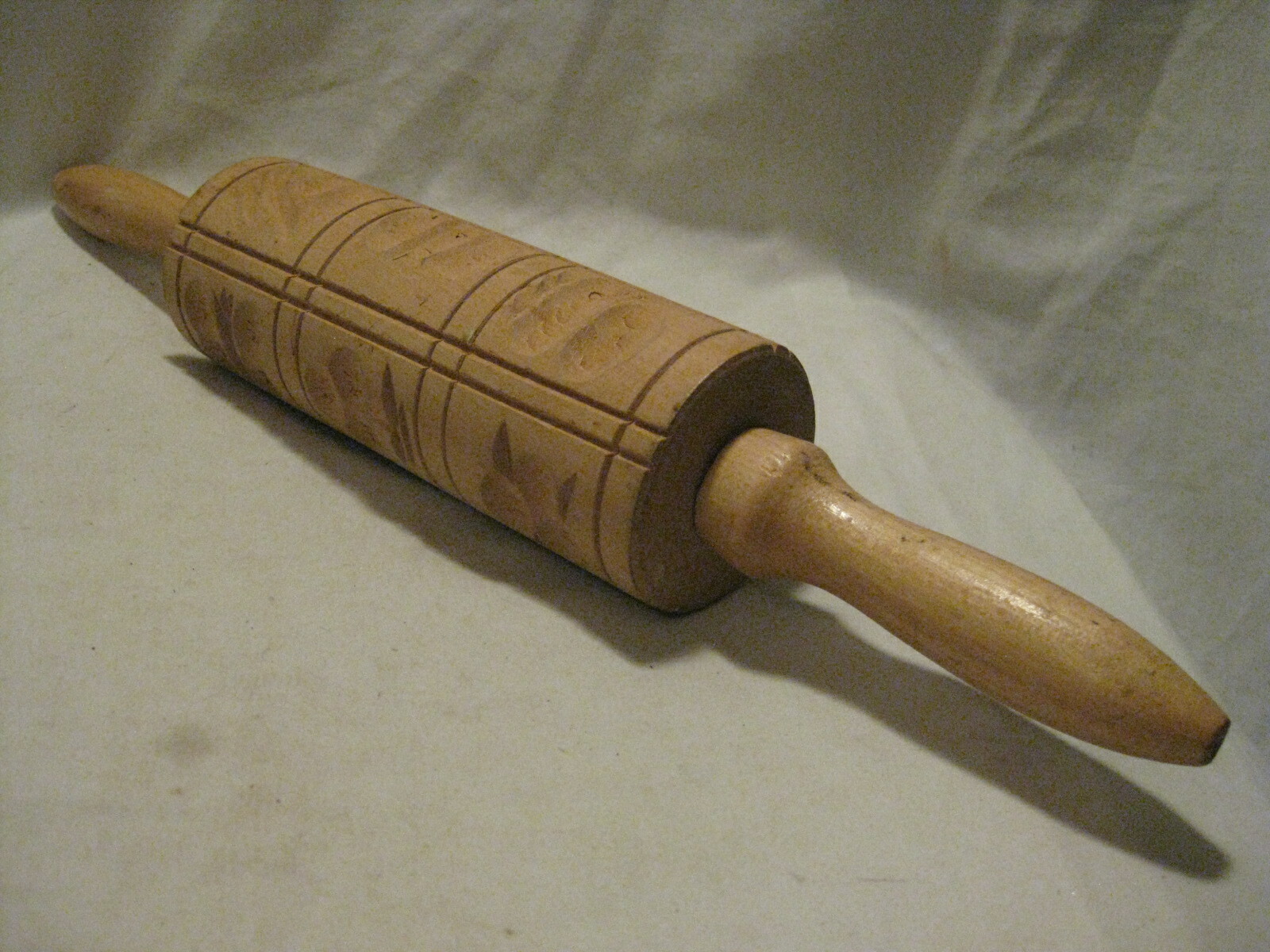 vintage Springerle roller mold cookie butter baker carved wood carving ...