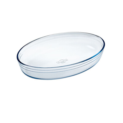 O Cuisine 39cm/4L Oval Glass Roaster Dish Kitchen Oven/Microwave ...