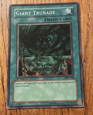 1996 Yugioh Giant Trunade SUPER RARE 1st EDITION EXCELLENT | eBay