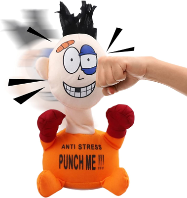 Funny Electric Plush Punch Me Anti Vent Stress Screaming Toy Stuffed ...