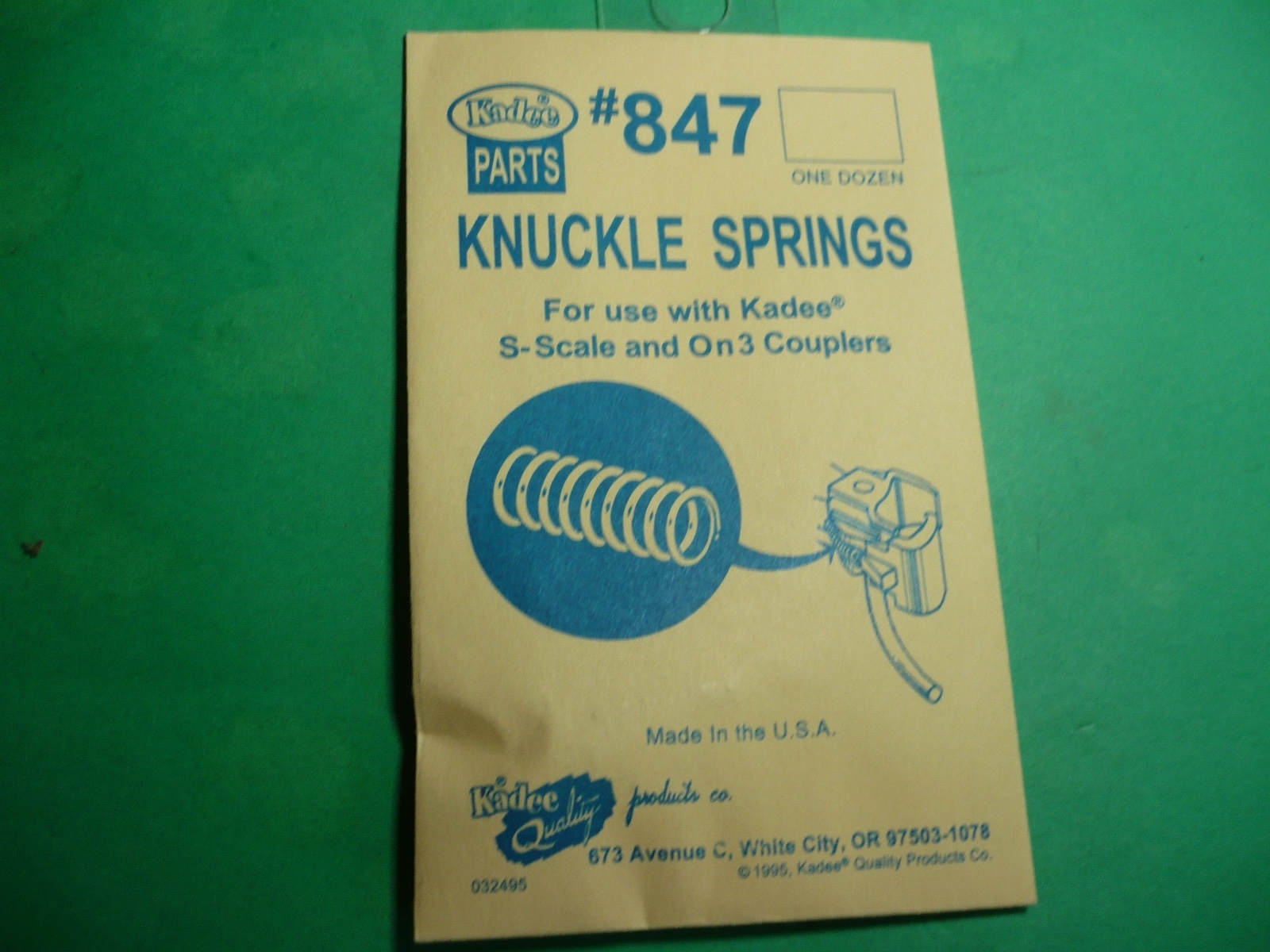 Kadee #847 S & On3 Scale Knuckle Springs | eBay
