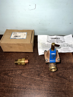 NEW WATTS 1/2" B1156F FEED WATER PRESSURE REGULATOR WITH ADAPTOR | eBay