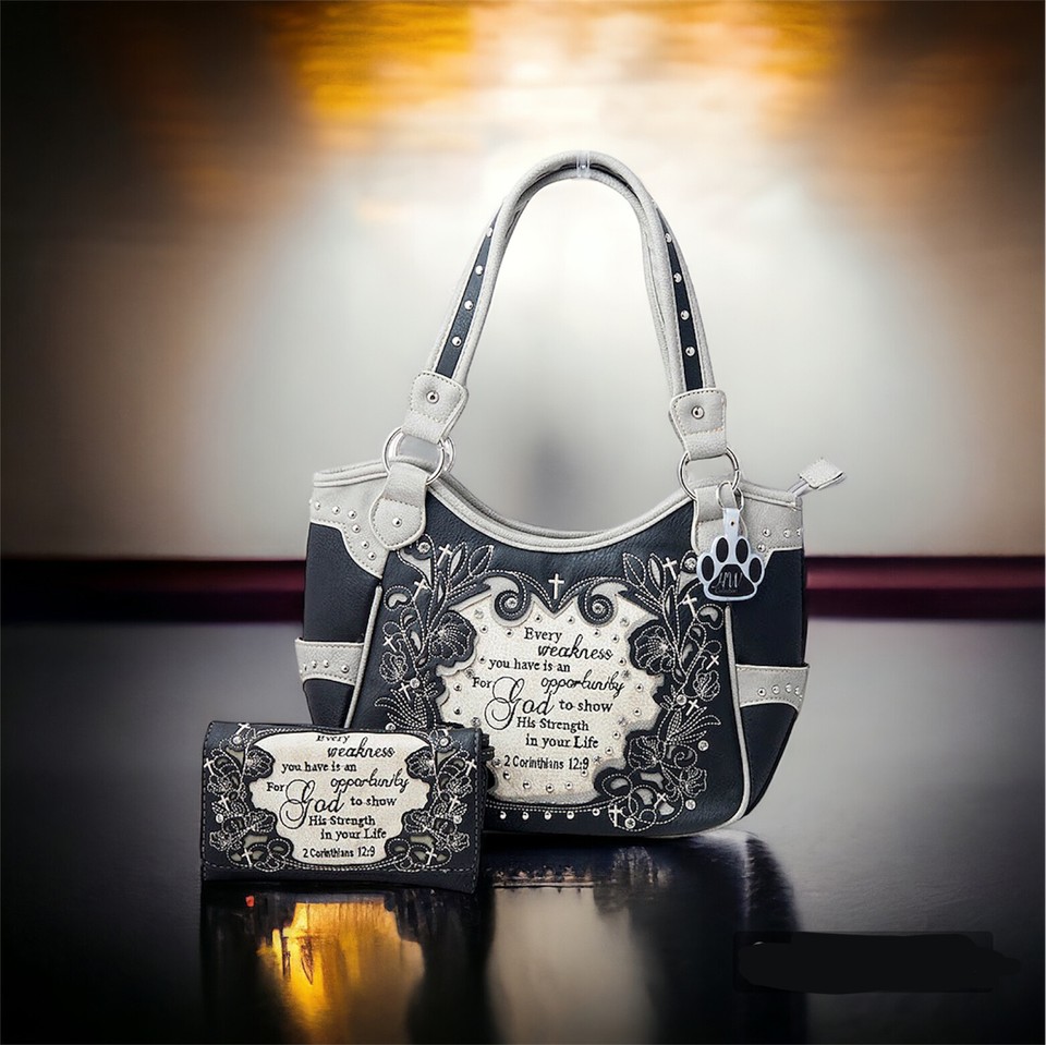 Western Purse Conceal Carry Cross Bible Scripture Verse Women Handbag ...