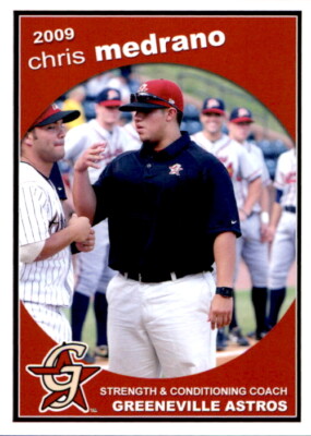 2009 Greeneville Astros Grandstand #25 Chris Medrano Baytown Texas TX ...