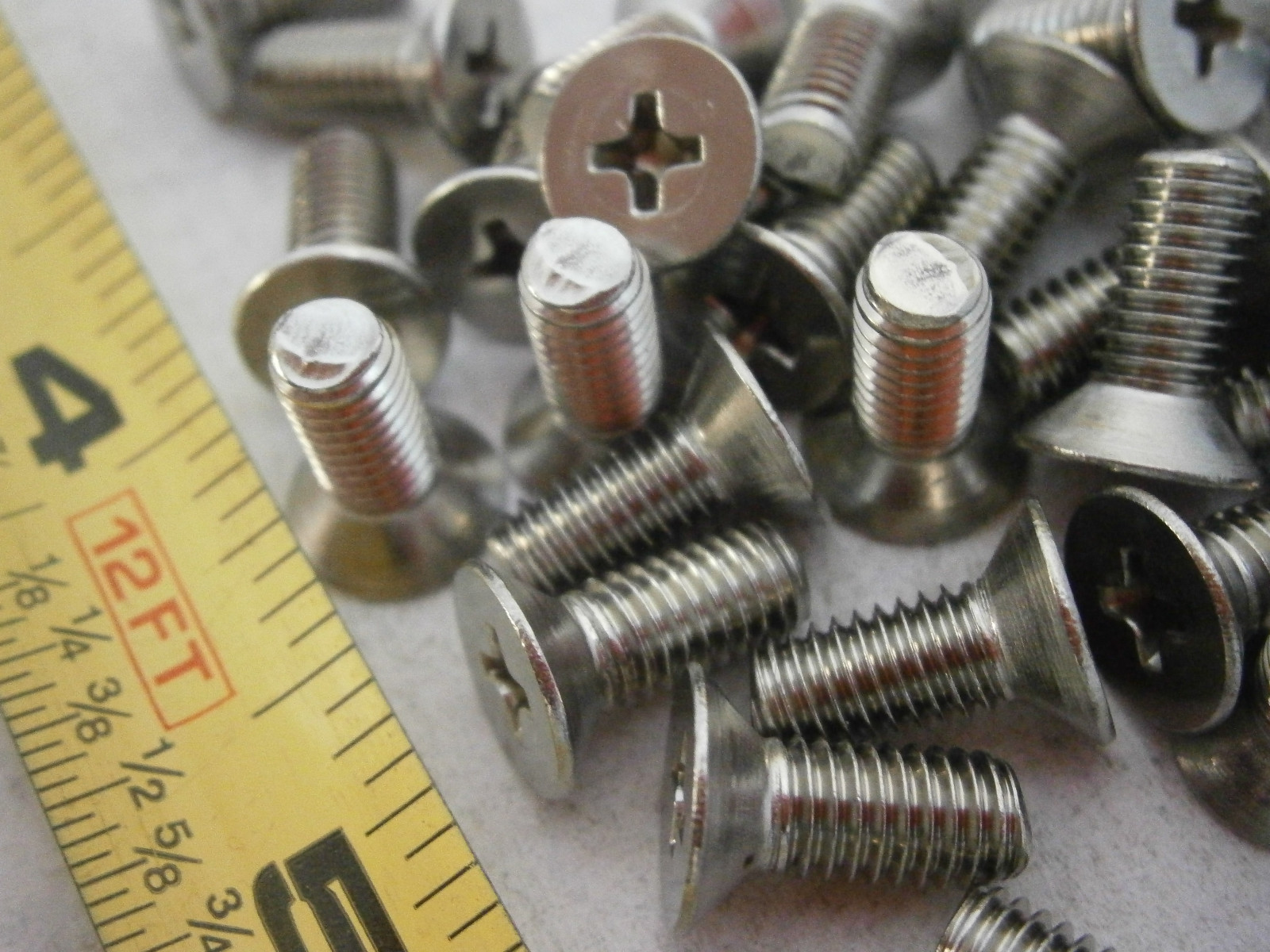 Machine Screws M5 x 12 Phillips Flat Head 90 degree Stainless Lot of 30 ...