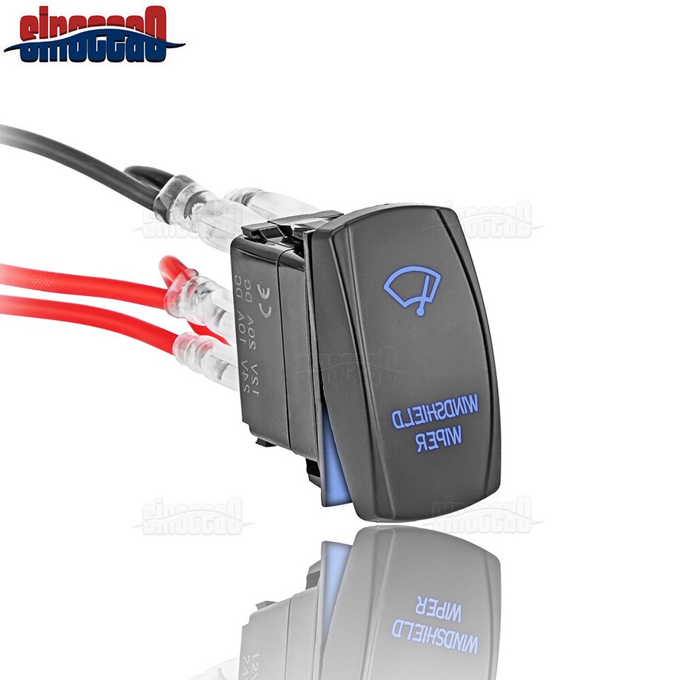 Electric Windshield Wiper Motor Kit + Wiper Rocker Switch For Polaris ...