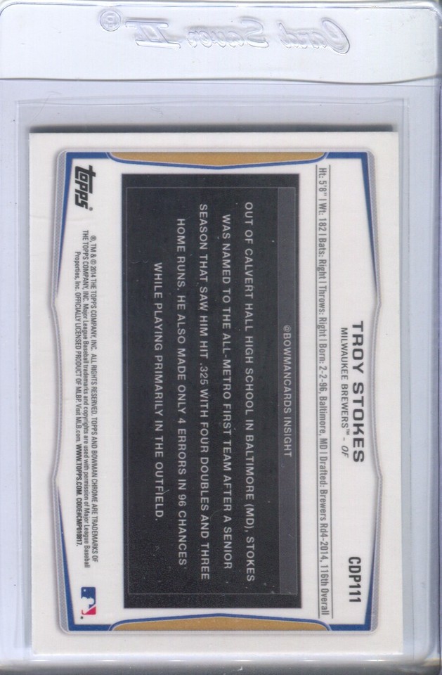 TROY STOKES JR 2014 Bowman Draft | eBay