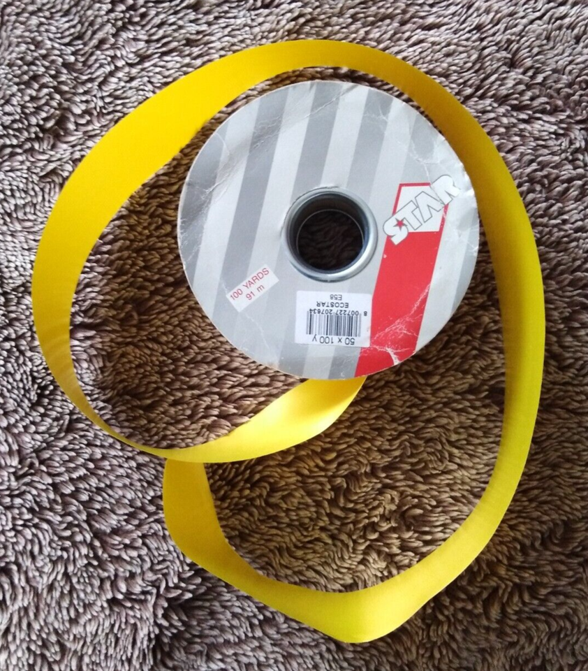 2" WIDEx12 metres YELLOW FLORIST RIBBON floristry/weddings/crafts ...