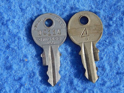 Wurlitzer Key WC 114 - Chicago Lock - wall box or cash box key ...