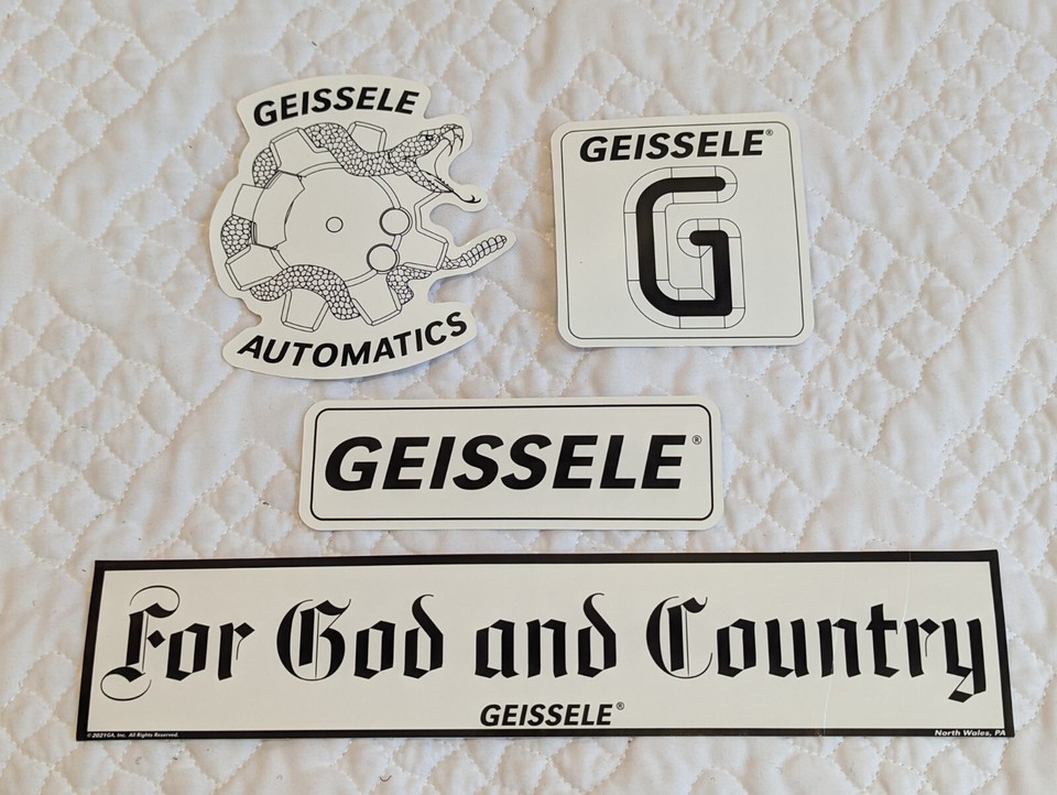 GEISSELE STICKERS & BADGE ID LANYARD HOLDER Orange (Lot of 5) SHOT SHOW ...