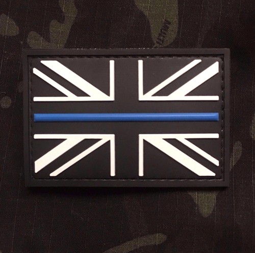 Thin Blue Line Union Jack Flag PVC Morale Patch | eBay