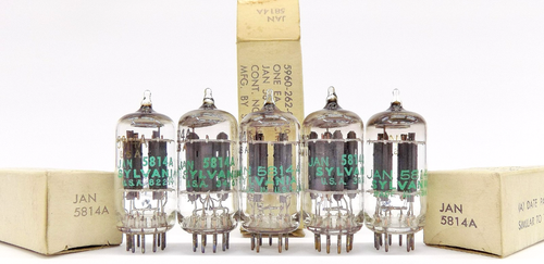 5 Nice Tested Sylvania JAN-5814A Military Issue Vacuum Tubes.........3 ...