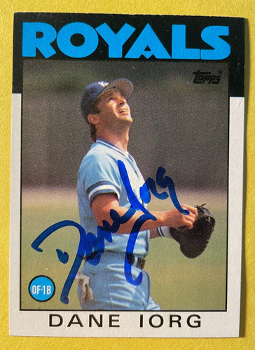 SIGNED DANE IORG 1986 AUTOGRAPHED TOPPS BASEBALL CARD - ROYALS | eBay