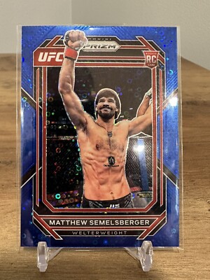 2023 Panini UFC Prizm Matthew Semelsberger Rookie RC Blue Disco /25 | eBay