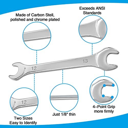 Thin Open End Wrench Metric 12mm x 13mm Slim Spanner Wrench | eBay