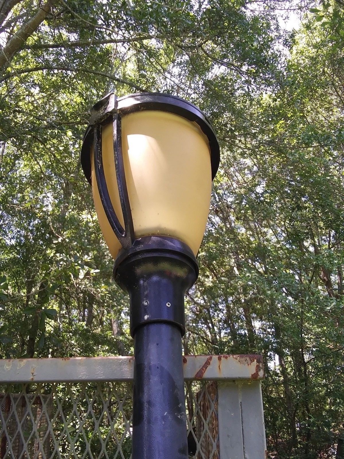 Vintage Single Street Light Pole Lamp Municipal Street Light Antique ...
