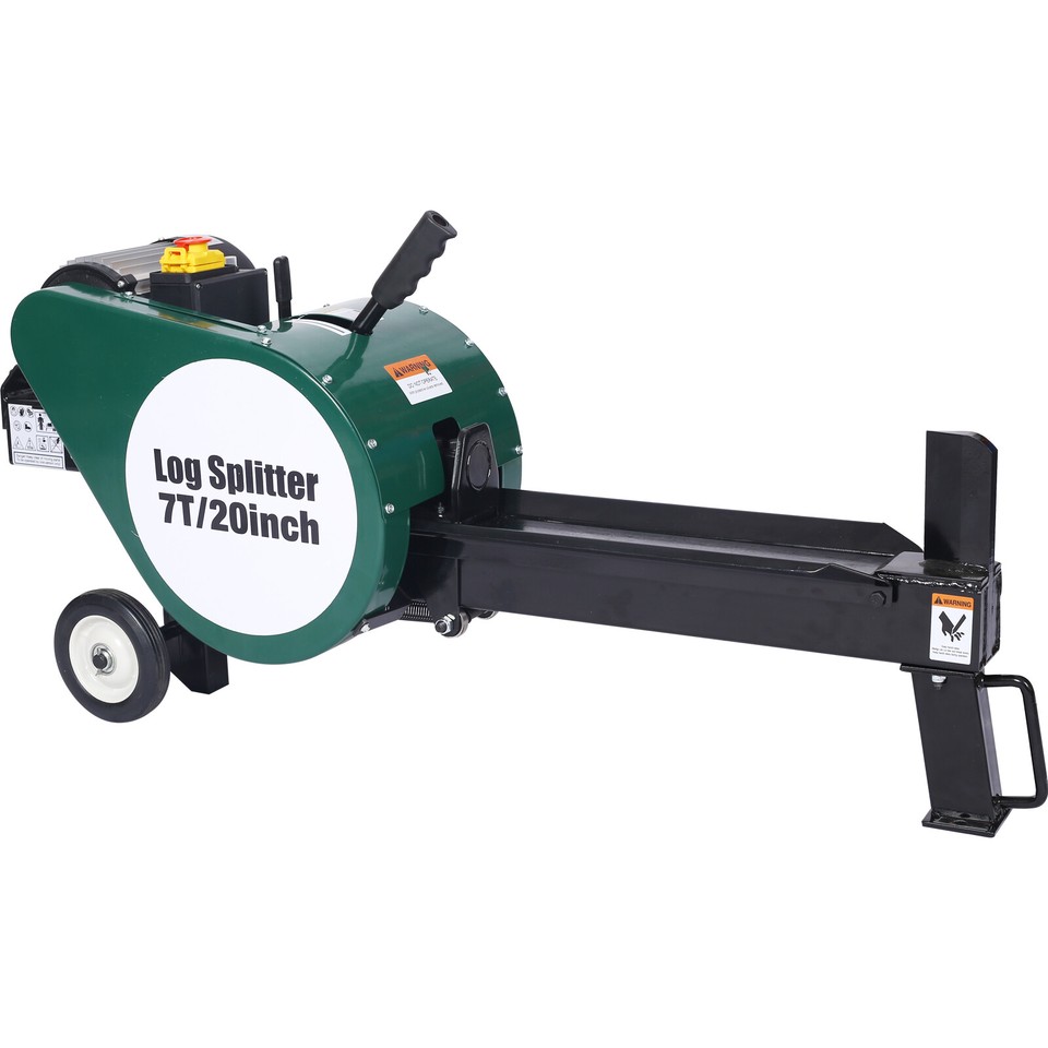 Double Flywheel Electric Log Splitter Portable 7 Ton hotizontal 2HP 16A ...