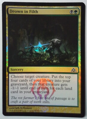 Drown in Filth *FOIL Common* Magic MtG x1 Dragon's Maze MISPRINT ...