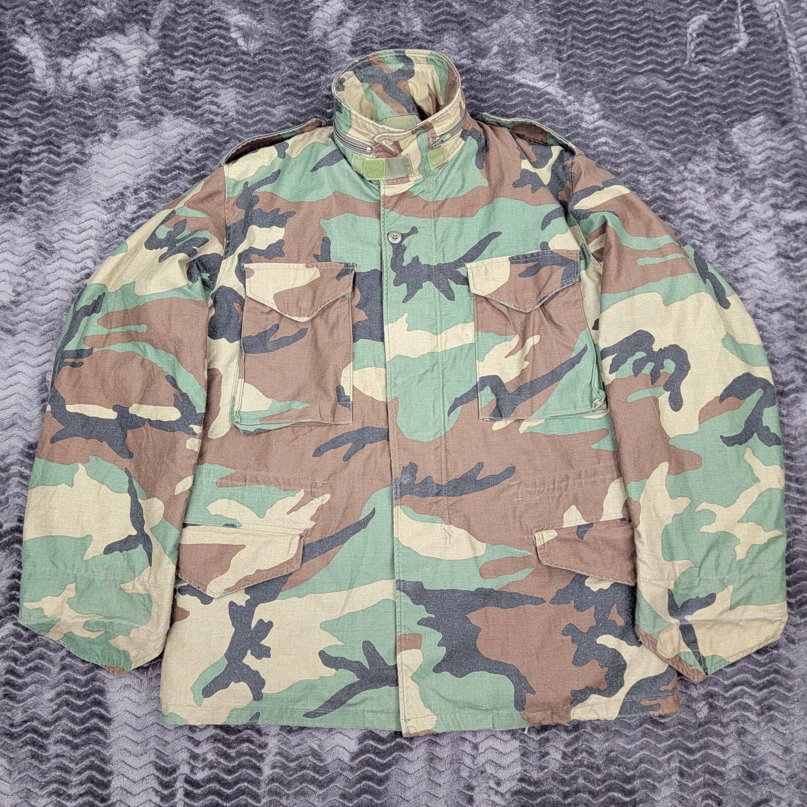 US Army M65 Field Jacket Coat Medium Cold Weather Woo… - Gem