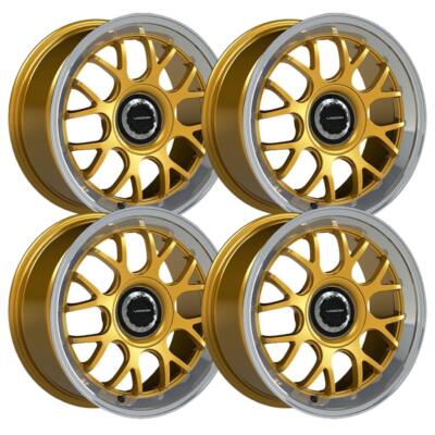 (Set-4) Vision 478 Alpine 16x8 5x4.25 5x108 38mm Gold Wheels Rims 16 ...