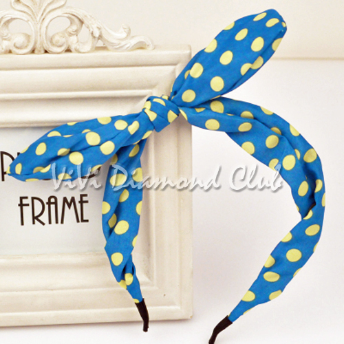 Fashion Korean Style Rabbit Bunny Ears Ribbon Scarf Hair Tie Wrap Bow ...