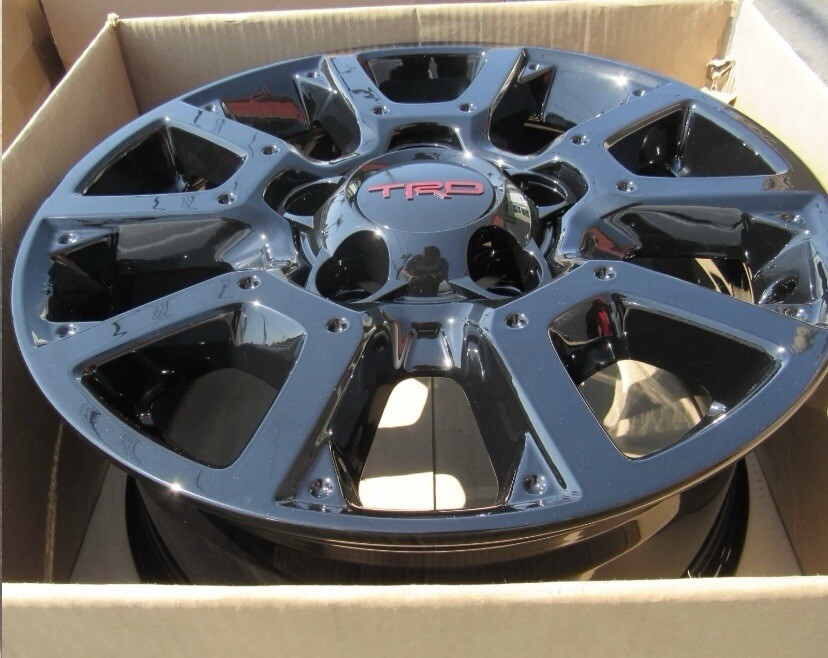18” TOYOTA TUNDRA SEQUOIA TRD PRO OEM GLOSS BLACK WHEELS RIMS FACTORY ...