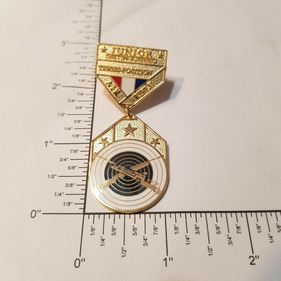 Unused Junior Distinguished Three Position Air Rifle Badge Medal 1"Wx2 ...