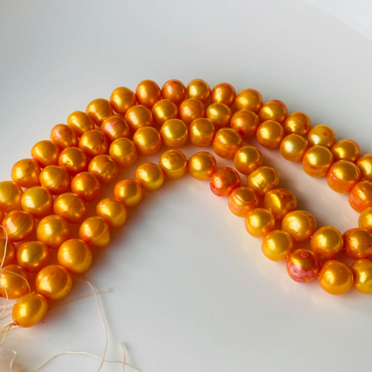 Multi Colored 12mm Freshwater Pearl Cultured Round Pearls Strand ...