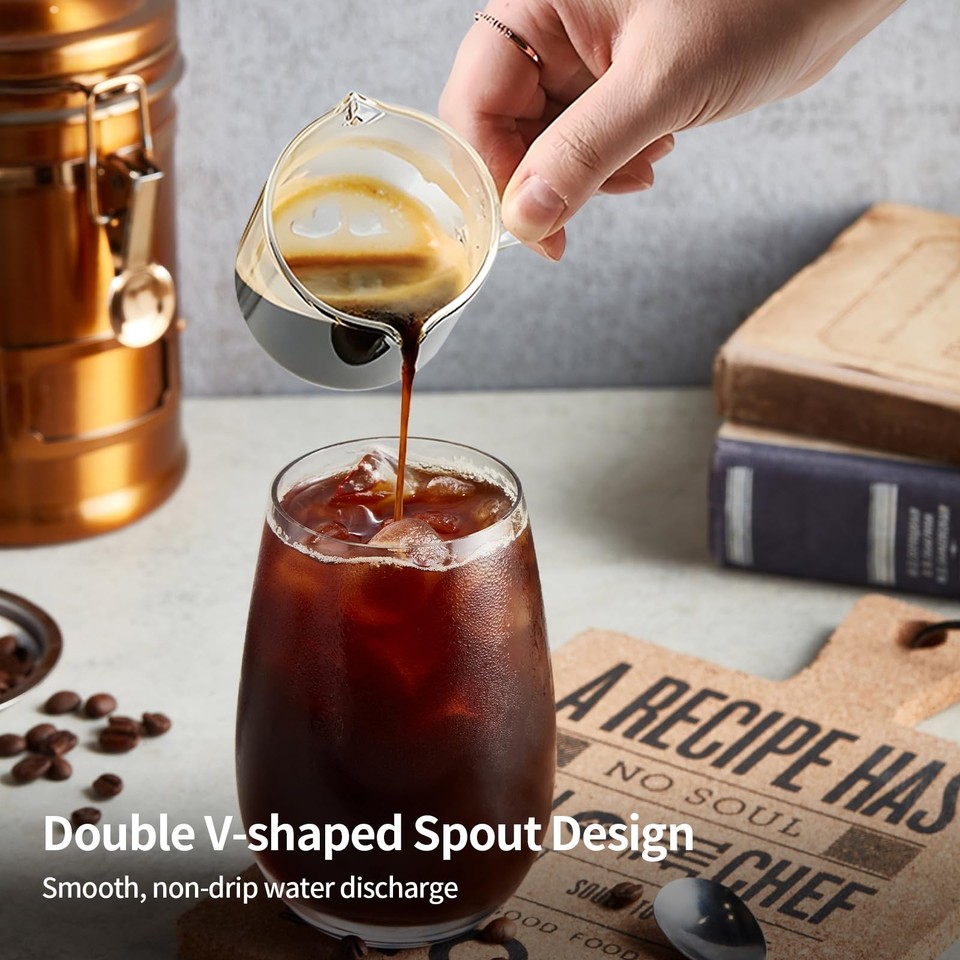 2 Pcs Espresso Cups,4 Oz Espresso Shot Glass,Double Spouts Coffee Cups ...